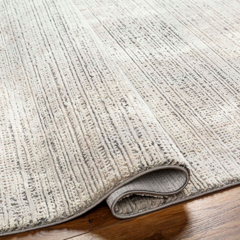 Alder Taupe High Low Washable Area Rug 8x10 | Washable Rugs | At Home