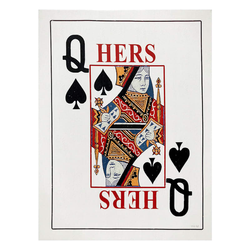 Queen Card Canvas Wall Art, 12x16 | At Home