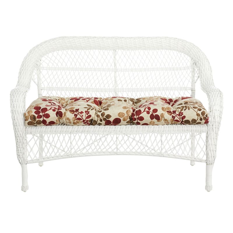 Cabrera Sangria Outdoor Wicker Settee Cushion | At Home