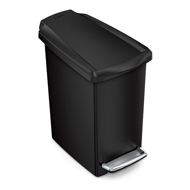 SimpleHuman Kitchen Trash Step Can with Bonus Profile Step Can, 13gal ...