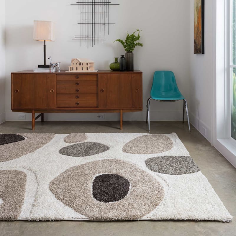(A521) Sydney Pebble Design Area Rug, 5x7
