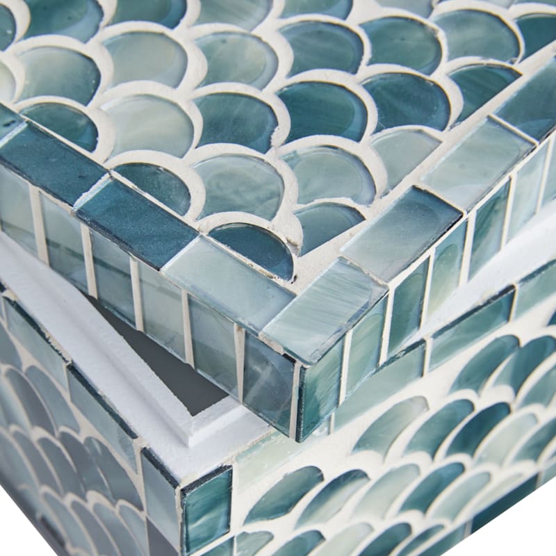 Grey Mosaic Decorative Box, 8x4