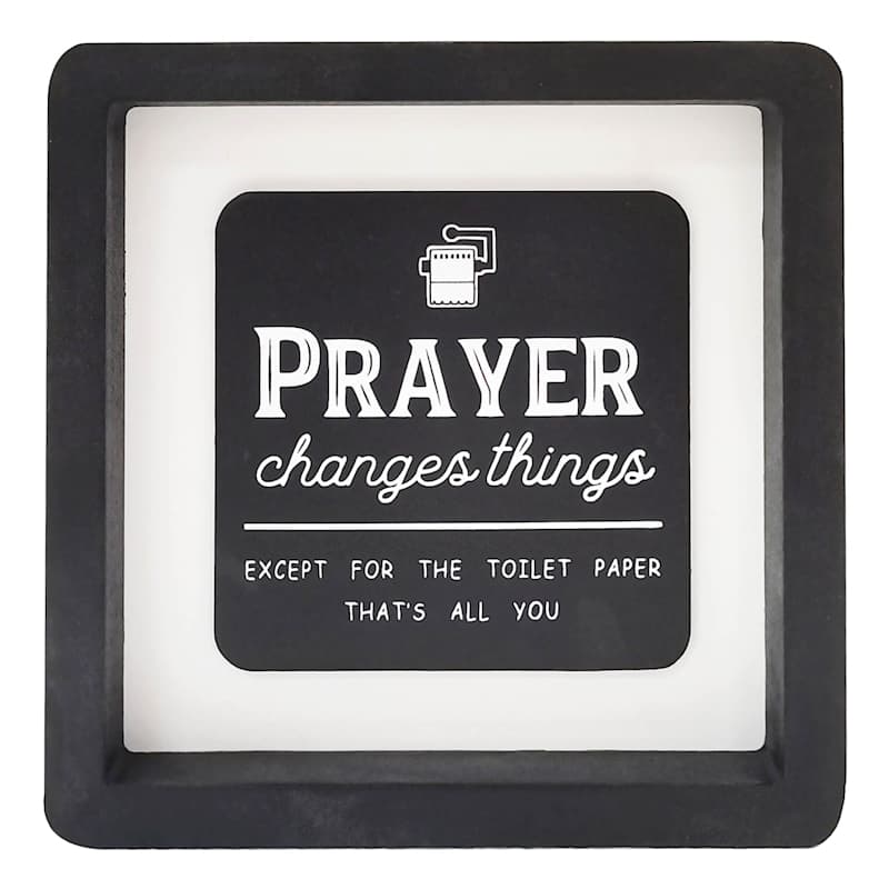 Prayer Wood Block Sign, 6"