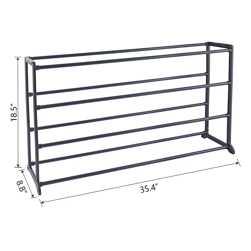 20-Pair Standing Shoe Rack, Grey