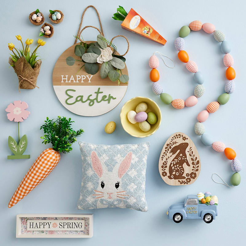 Homespun Easter Welcome Carrot Wooden Wall Sign, 7 | At Home