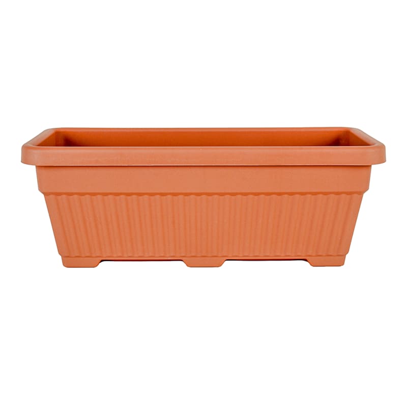 Terracotta Window Box Outdoor Planter, 29"