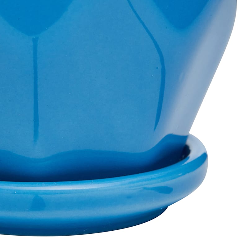 Indoor Hexa Blue Ceramic Pot, Extra Small | At Home