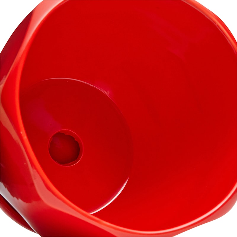 Indoor Hexa Red Ceramic Pot, Small | At Home