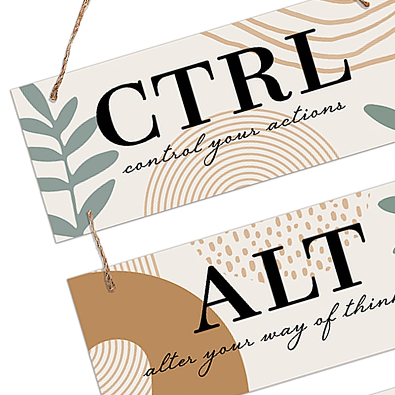 Ctrl Alt Del Hanging Wall Sign, 10x14