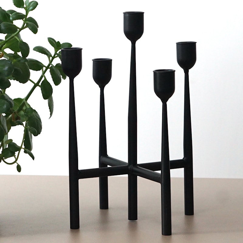 Black Multi Taper Candle Holder, 8x12