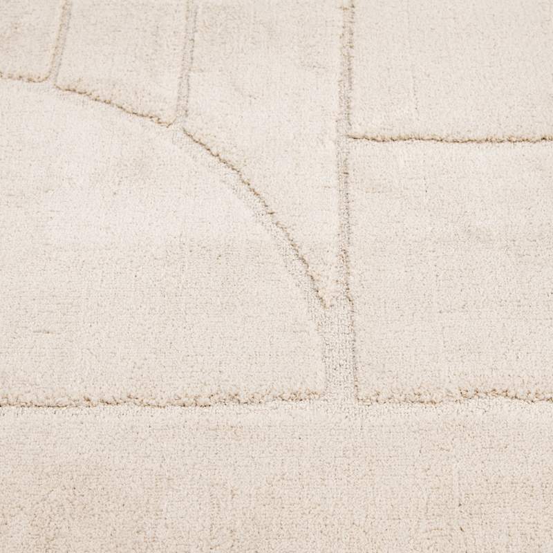 (D607) Crosby St. Athena Cosmo Cream High-Low Area Rug, 8x10