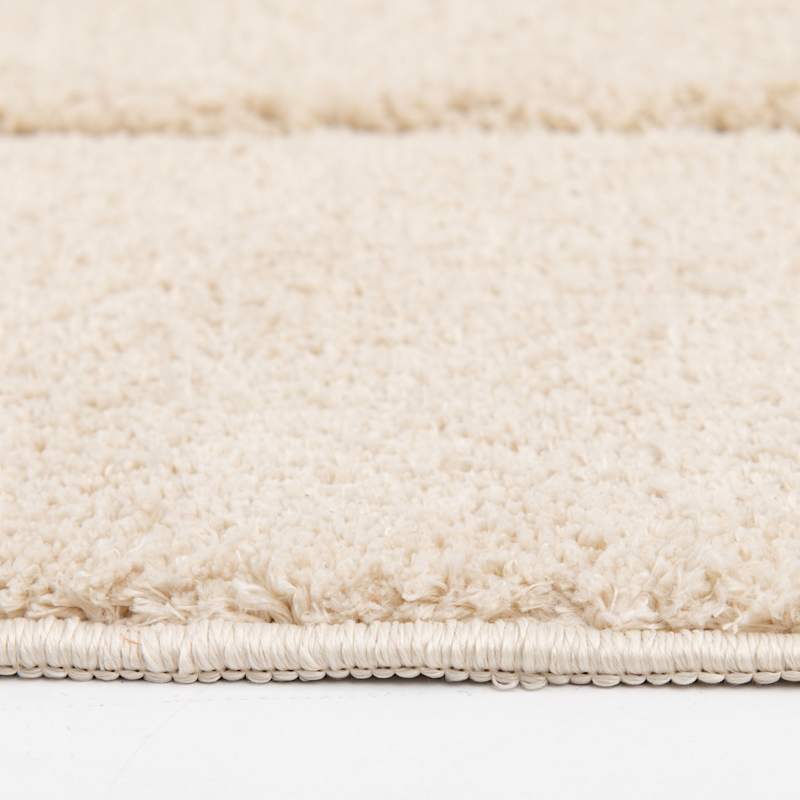 (D607) Crosby St. Athena Cosmo Cream High-Low Area Rug, 8x10