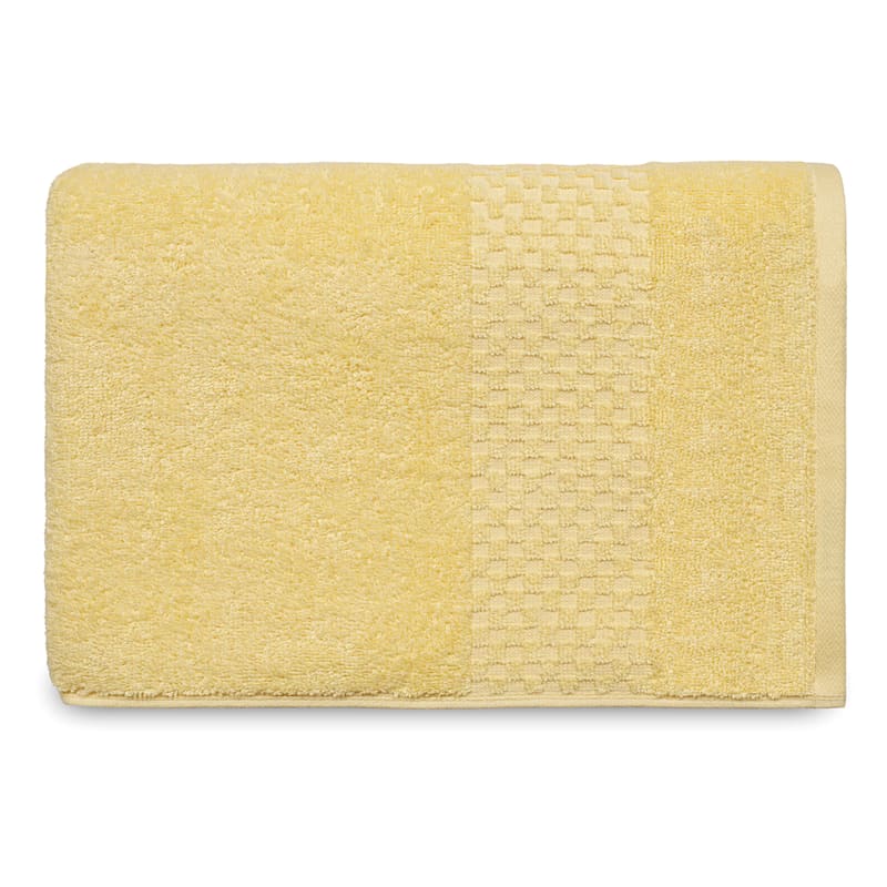Tiny Dreamers Yellow Cotton Bath Towel, 30x54