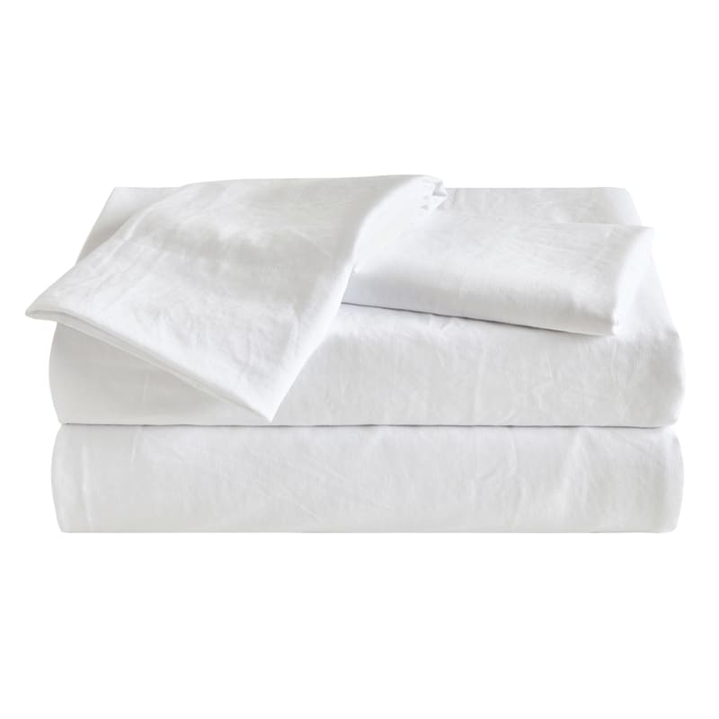 3-Piece Bright White Super Soft Microfiber Sheet Set, Twin/Twin XL