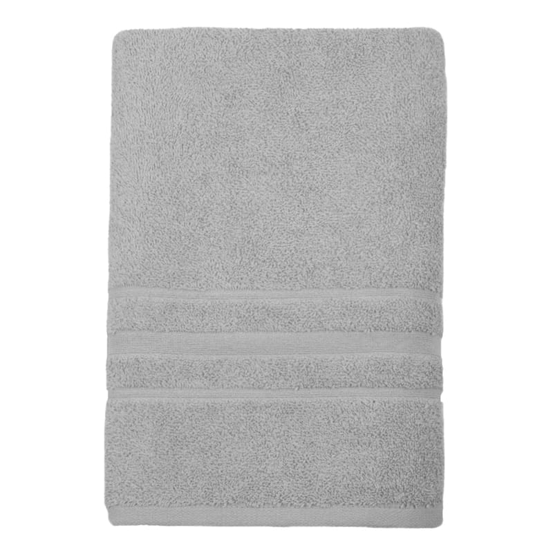 Essential Solid Light Grey Bath Towel, 30x54