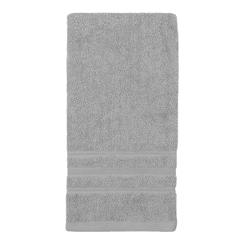 Essential Solid Light Grey Hand Towel, 16x26