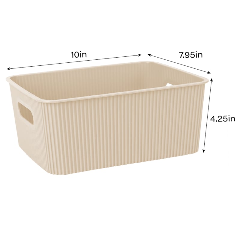 Doric Tan Storage Basket, Small