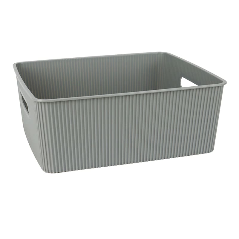 Doric Grey Storage Basket, Medium