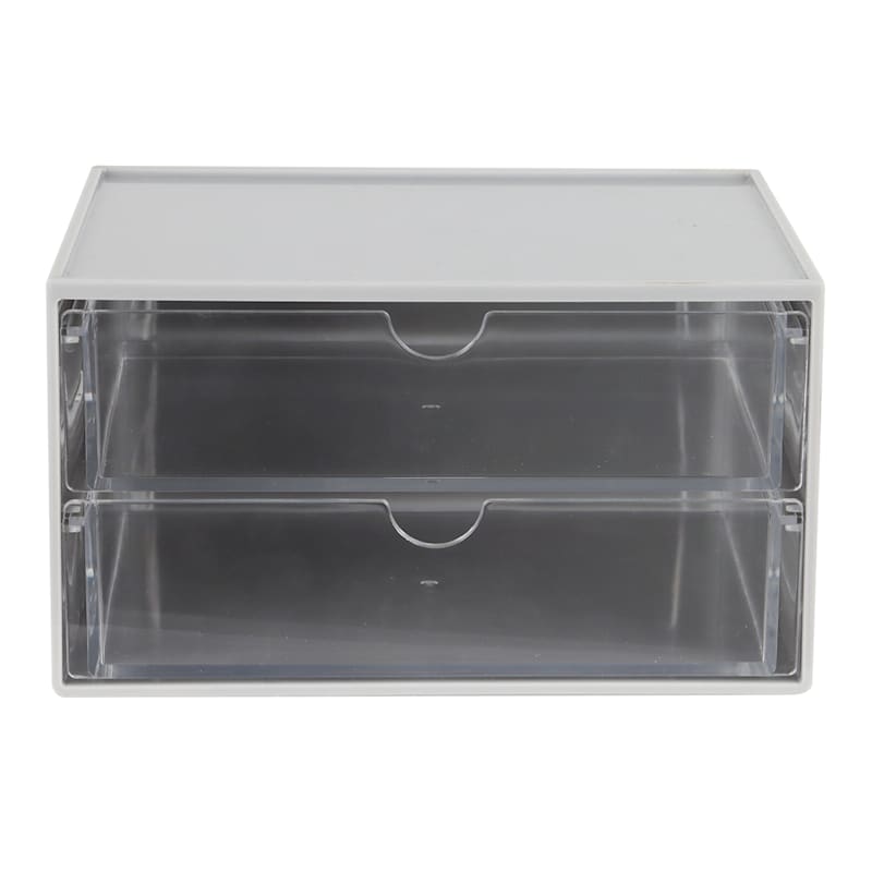 Stackable Desktop Drawer, Grey