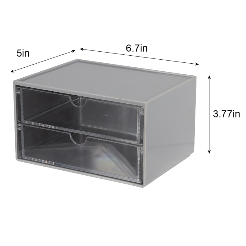 Stackable Desktop Drawer, Grey