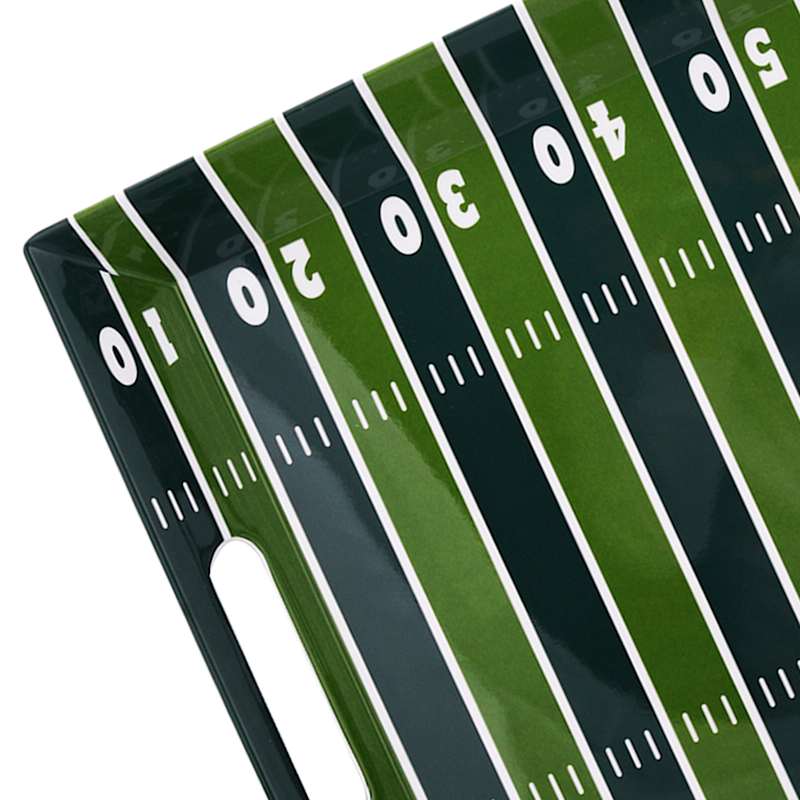 Green Football Field Serving Tray, 19x14 | At Home
