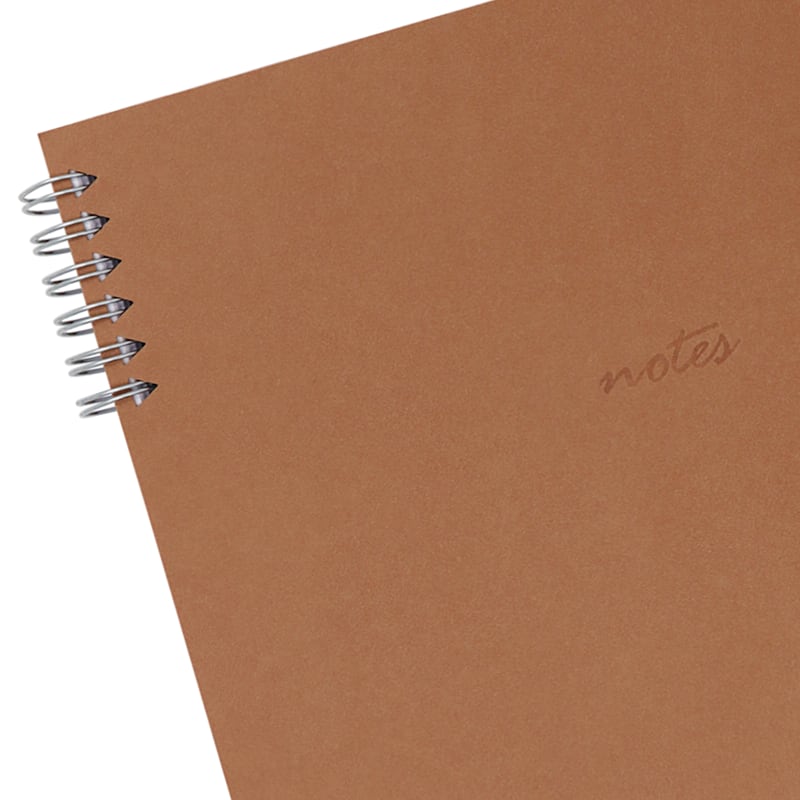 Brown Kraft paper spiral journal