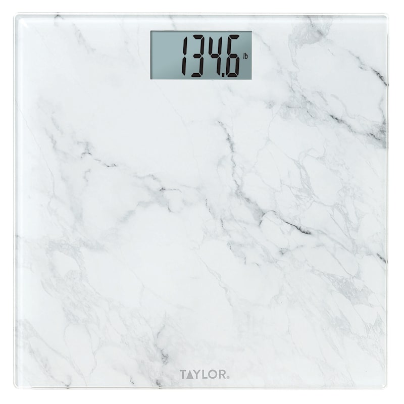 Taylor Digital Clear Glass Marble Print Scale