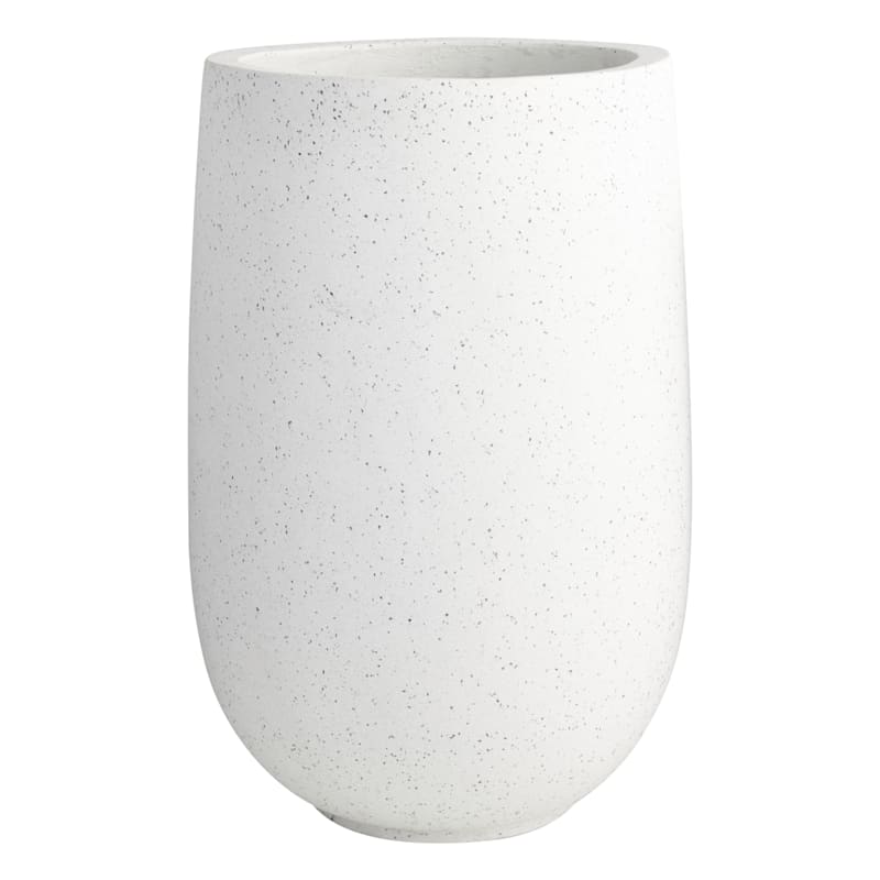 Crosby St. White Terrazzo Cement Outdoor Planter, Extra Large | At Home