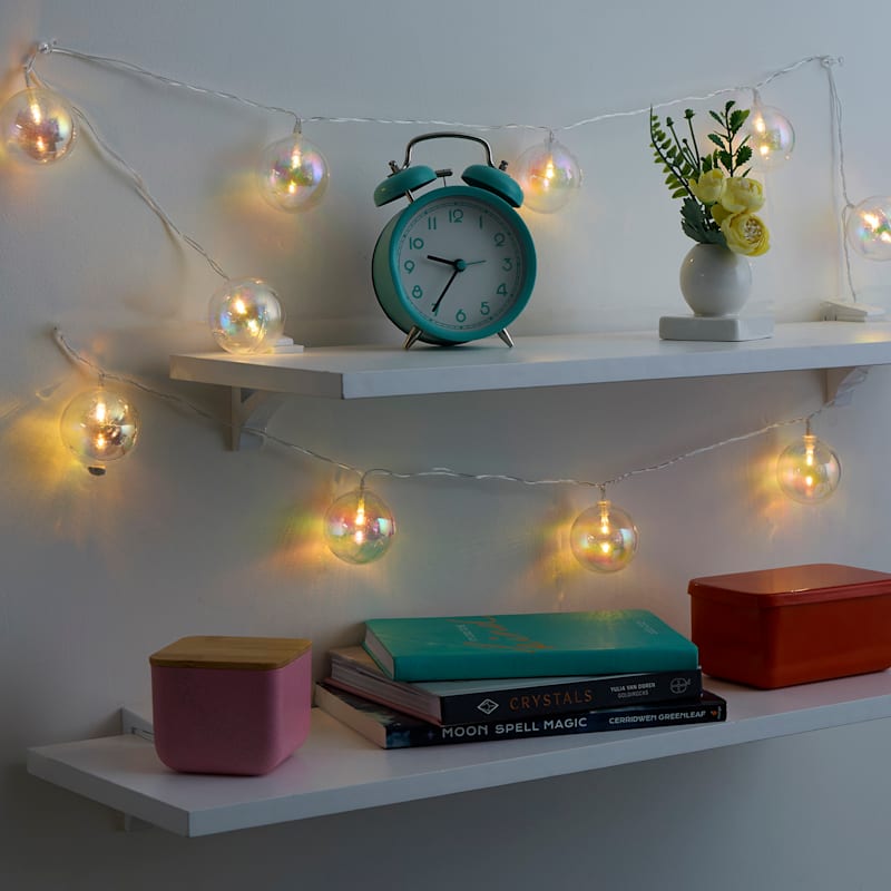 10-Count Iridescent Ball String Lights