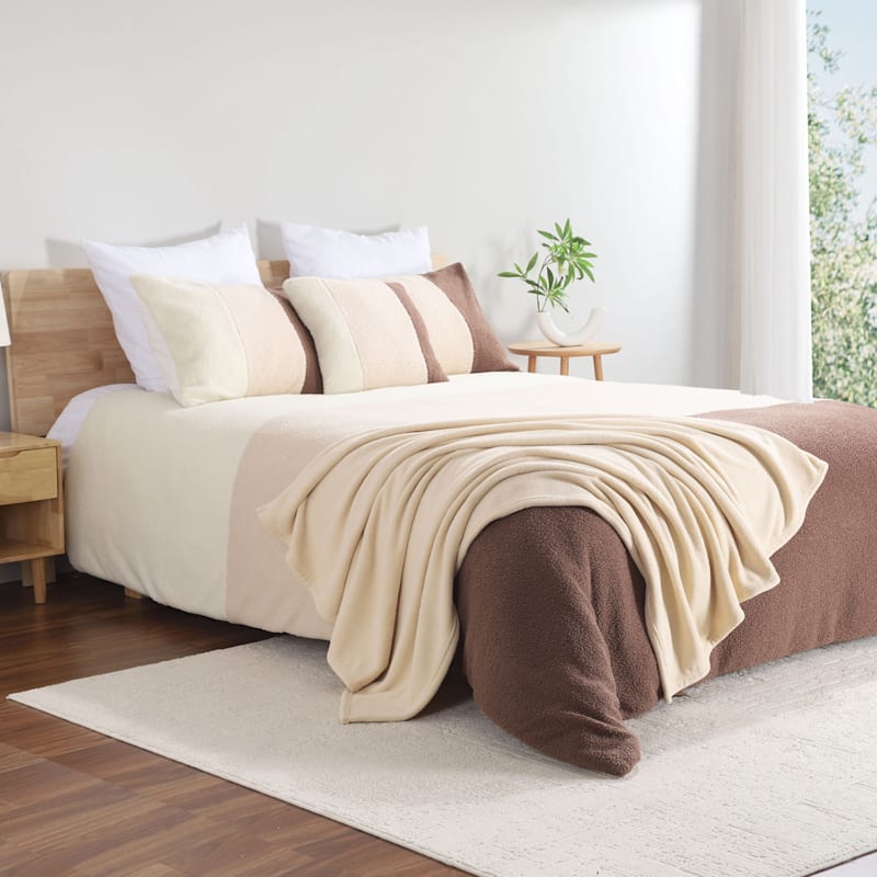 Crosby St. 5-Piece Colorblock Boucle Comforter Set, Full/Queen