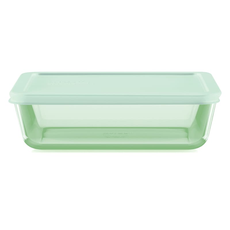 Pyrex Green Glass Rectangle Food Storage Container, 6c