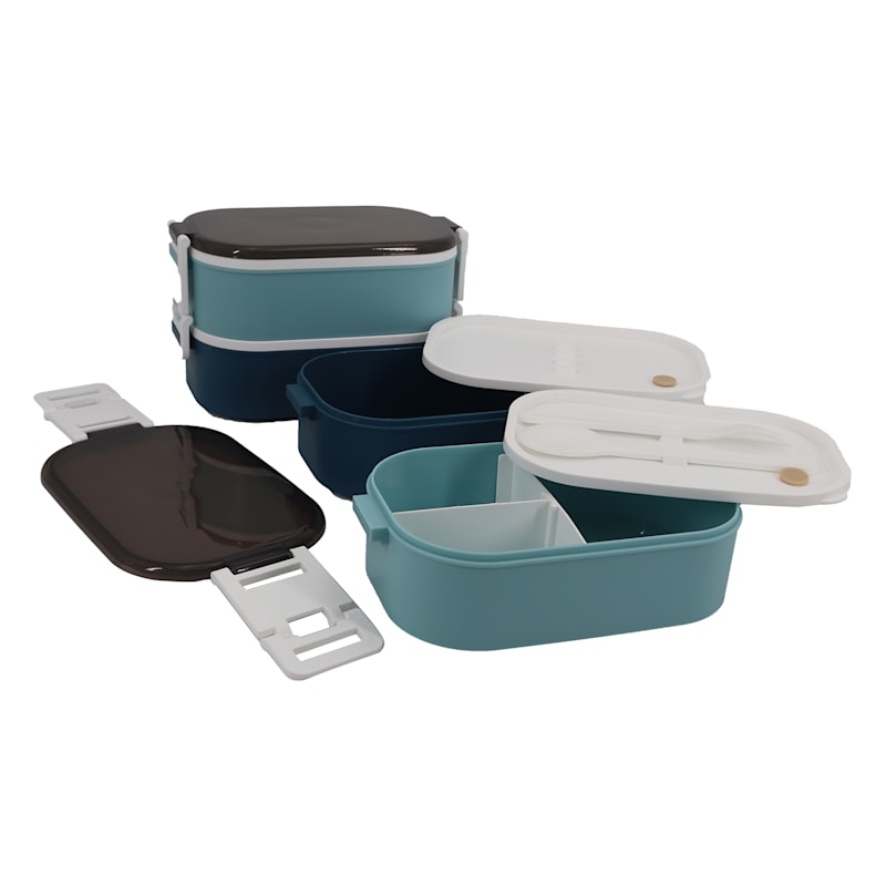 Bento Box Blue Stackable 61oz Lunch Container