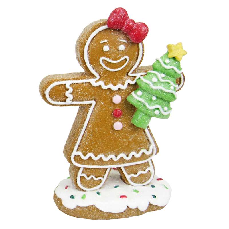 Gingerbread Lane Gingerbread Girl Table Decor 6in | Fun Holiday Accent ...