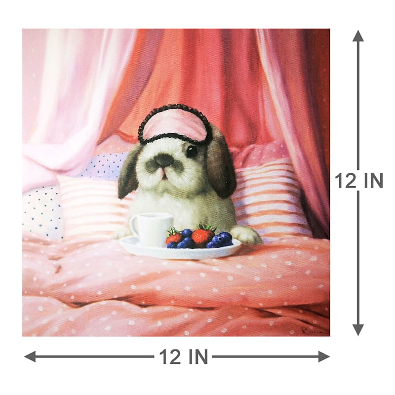 Miss Rabbit Canvas Wall Art, 12" | At Home