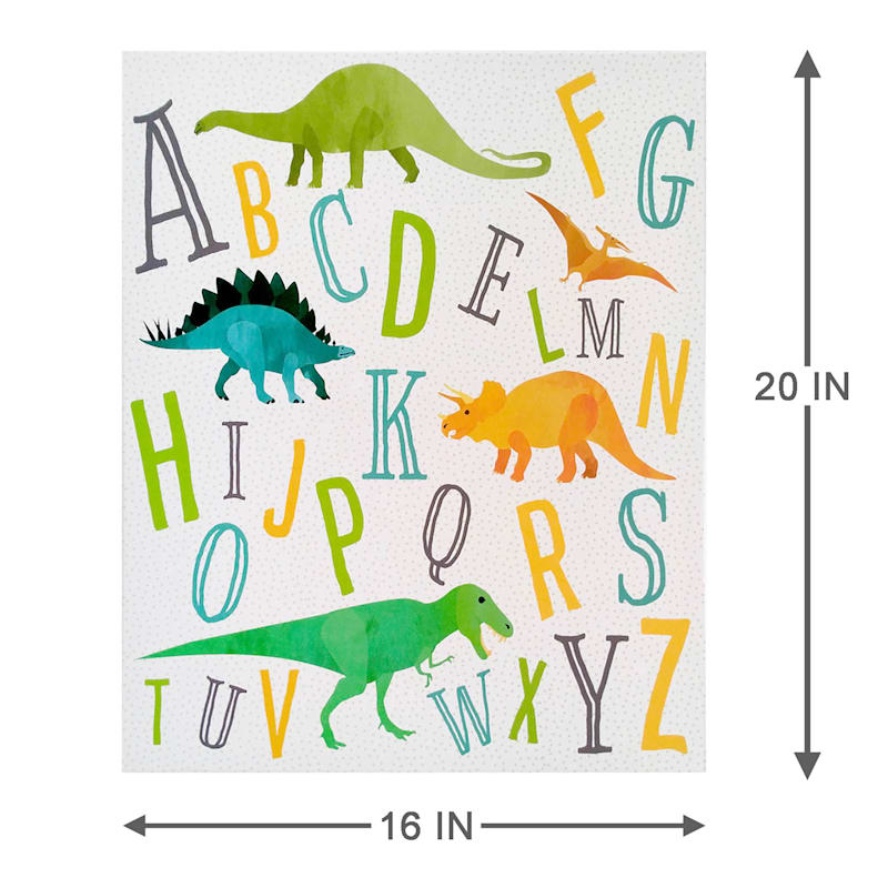 Dinosaur Alphabet Canvas Wall Art, 16x20 | At Home