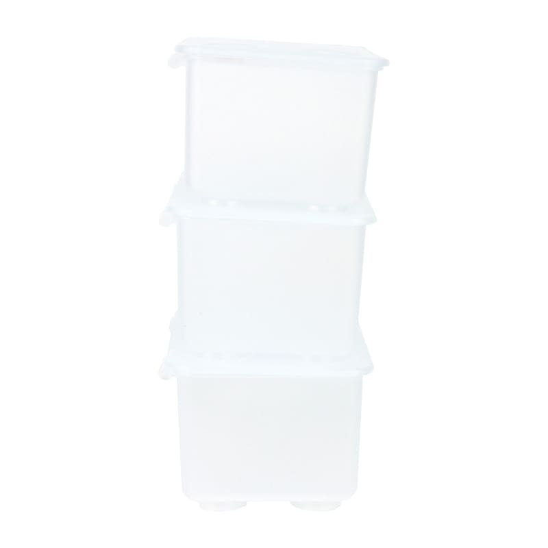 3-Pack Mini Stacking Storage Box, Clear