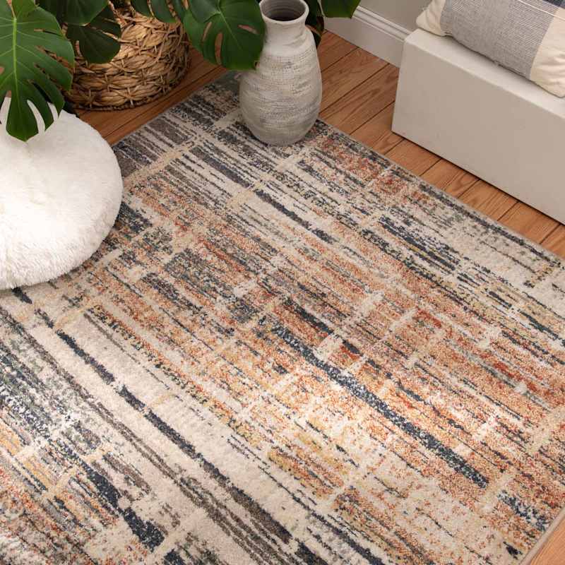 (D606) Sand & Spice Palatial Area Rug, 5x7