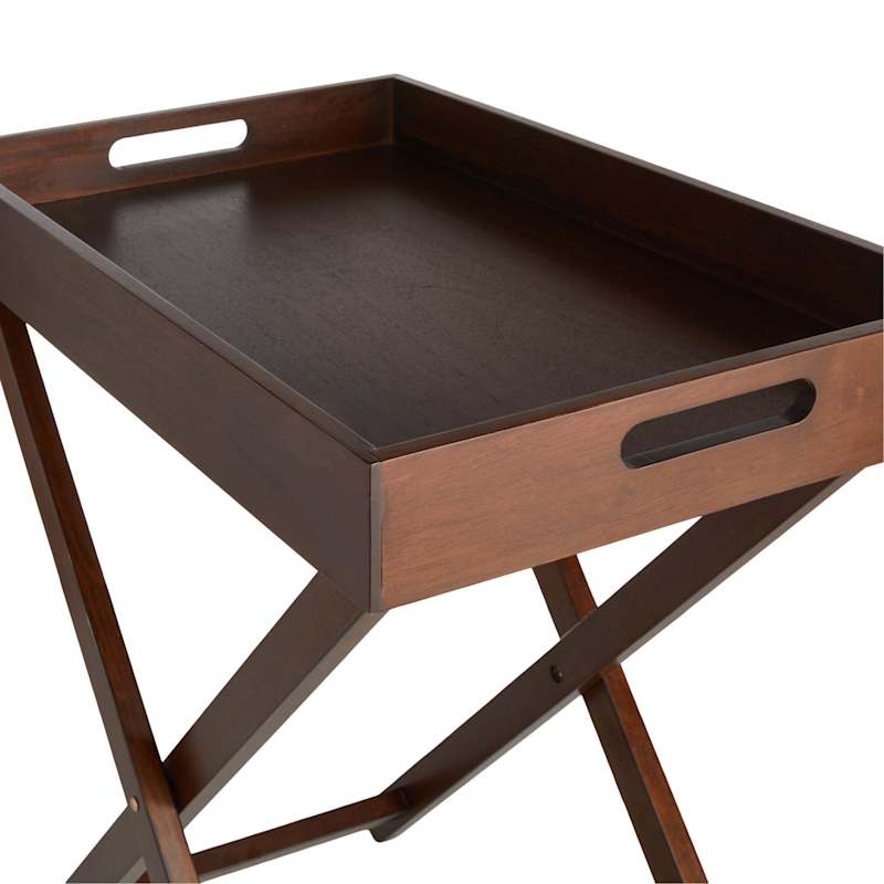 Laura Folding Tray Table Walnut | At Home