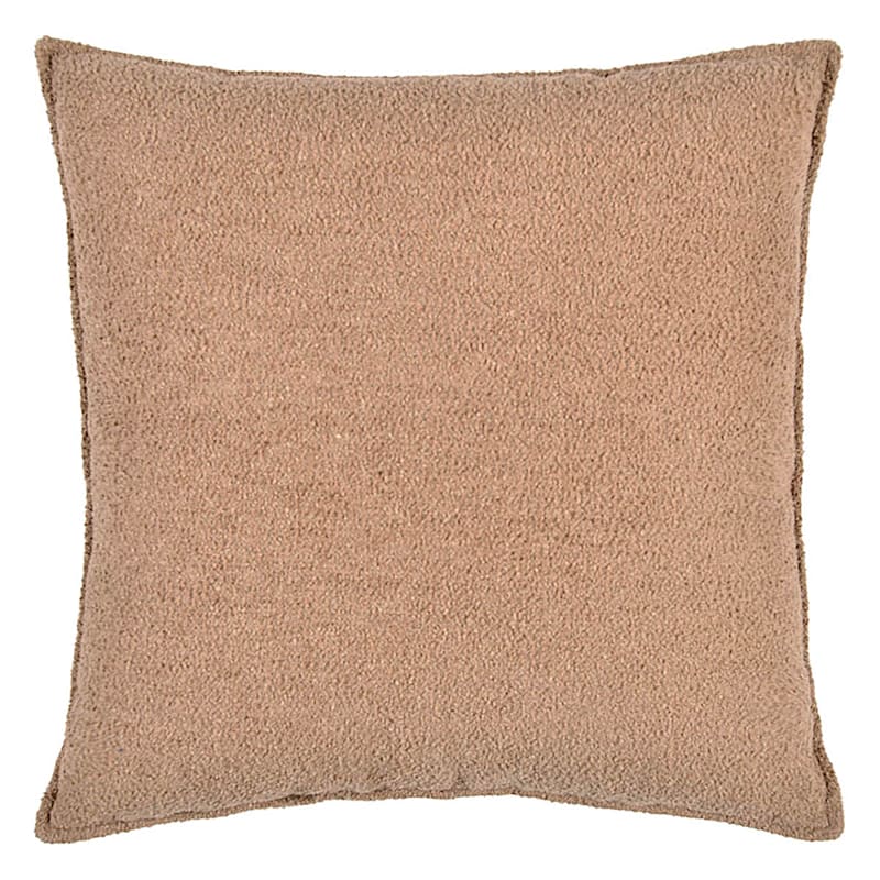 Crosby St Brown Soft Textured Boucle Throw Pillow 24