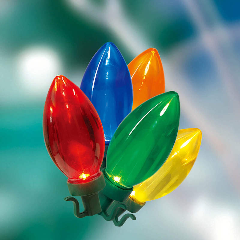 Transparent Multicolor C9 Light Reel 70-count | Christmas Tree Lights ...