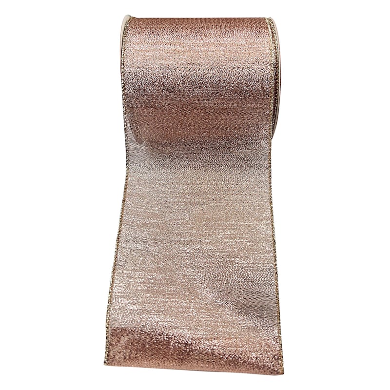4in Pink Lame Ribbon 8yd | Christmas Indoor Decoration | At Home
