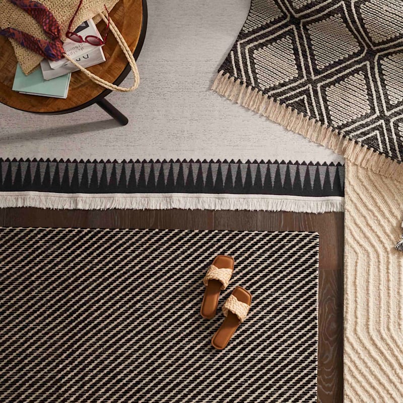 Dassel Black Woven Area Rug 7x10 | At Home