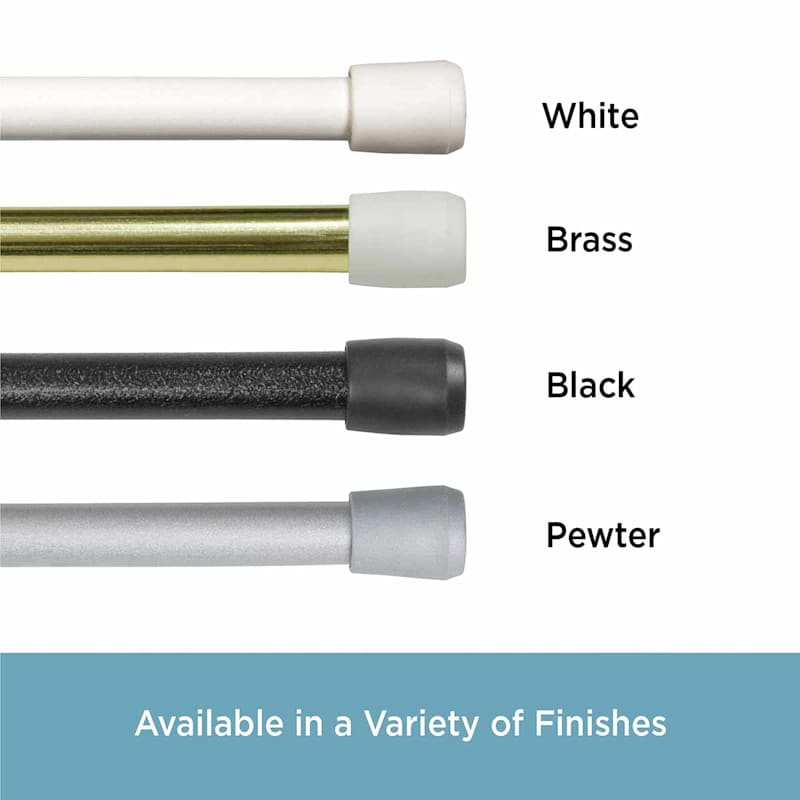 White Spring Curtain Rod, 28-48" | At Home