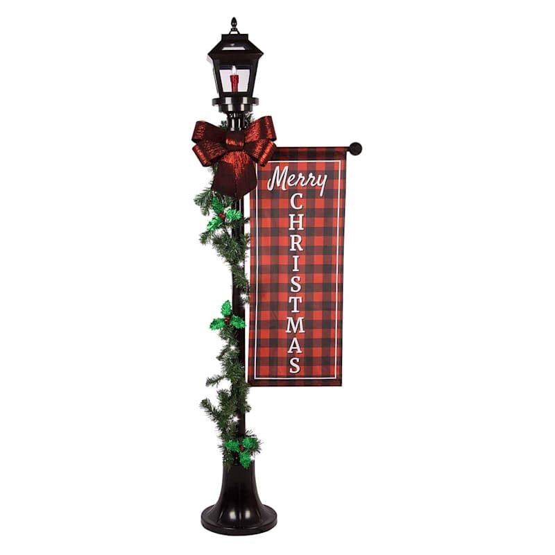 Pre-Lit Merry Christmas Lamp Post 6' | Outdoor Decor | At Home