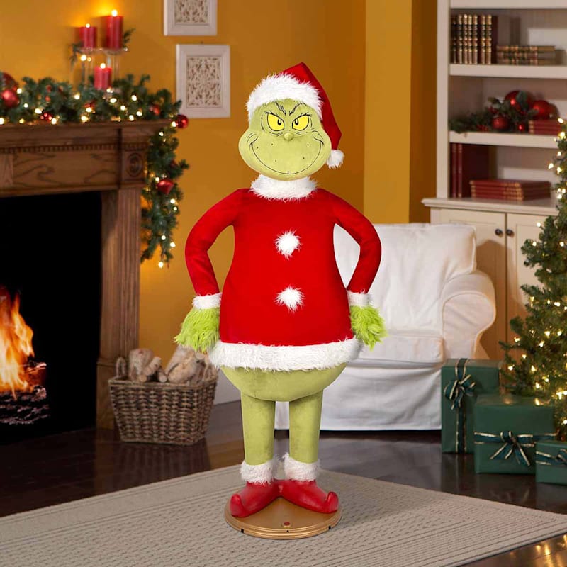 Life-Size Animated Grinch 5'9" | Festive Holiday Decor | At Home
