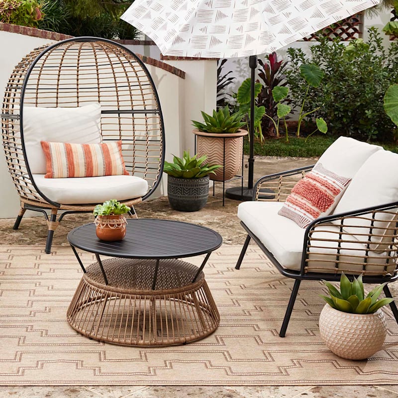 Tracey Boyd Natural Round Outdoor Planter, Medium | At Home