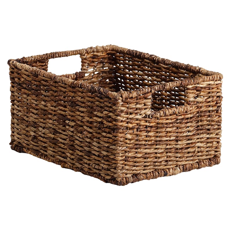 Abaca Rectangle Storage Basket, Medium