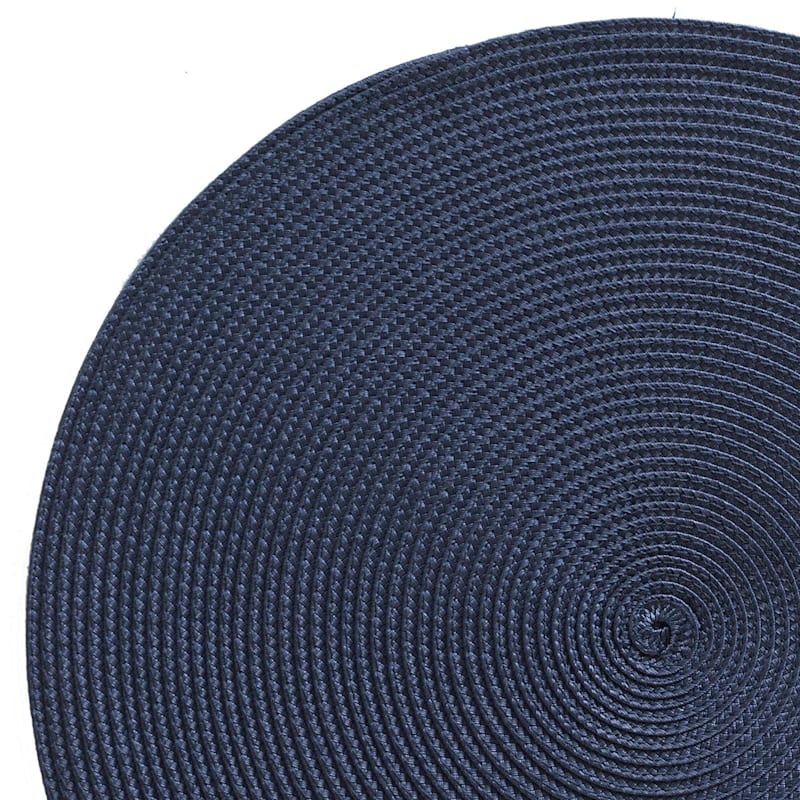 Veranda Set of 6 Midnight Blue Placemats, 15"