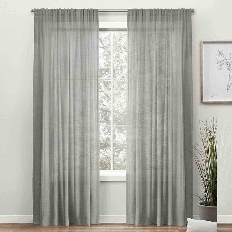 Grey sheer curtains store