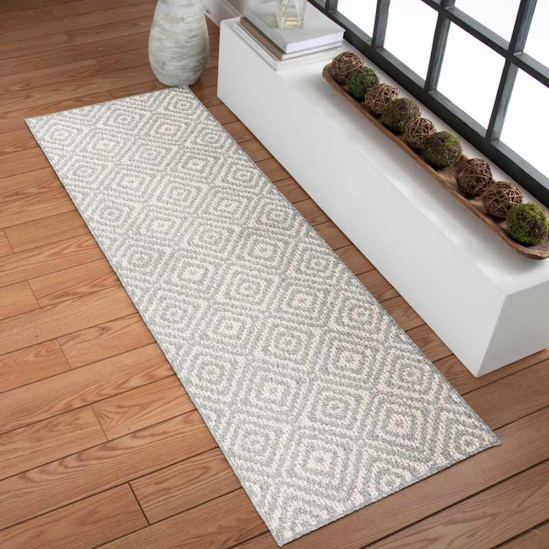 Grey & Ivory Classic Loop Accord Runner 2x5 | At Home
